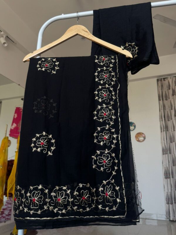 Pitta work saree